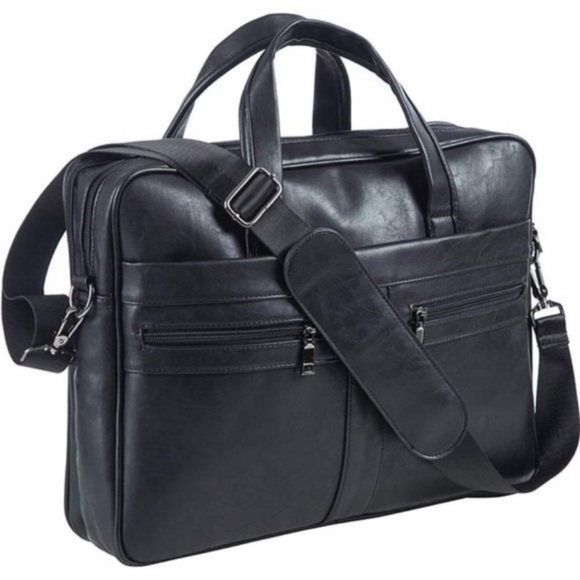 Bags | Mens Leather Messenger Bag 156 Inches Computer Handbag For Men ...